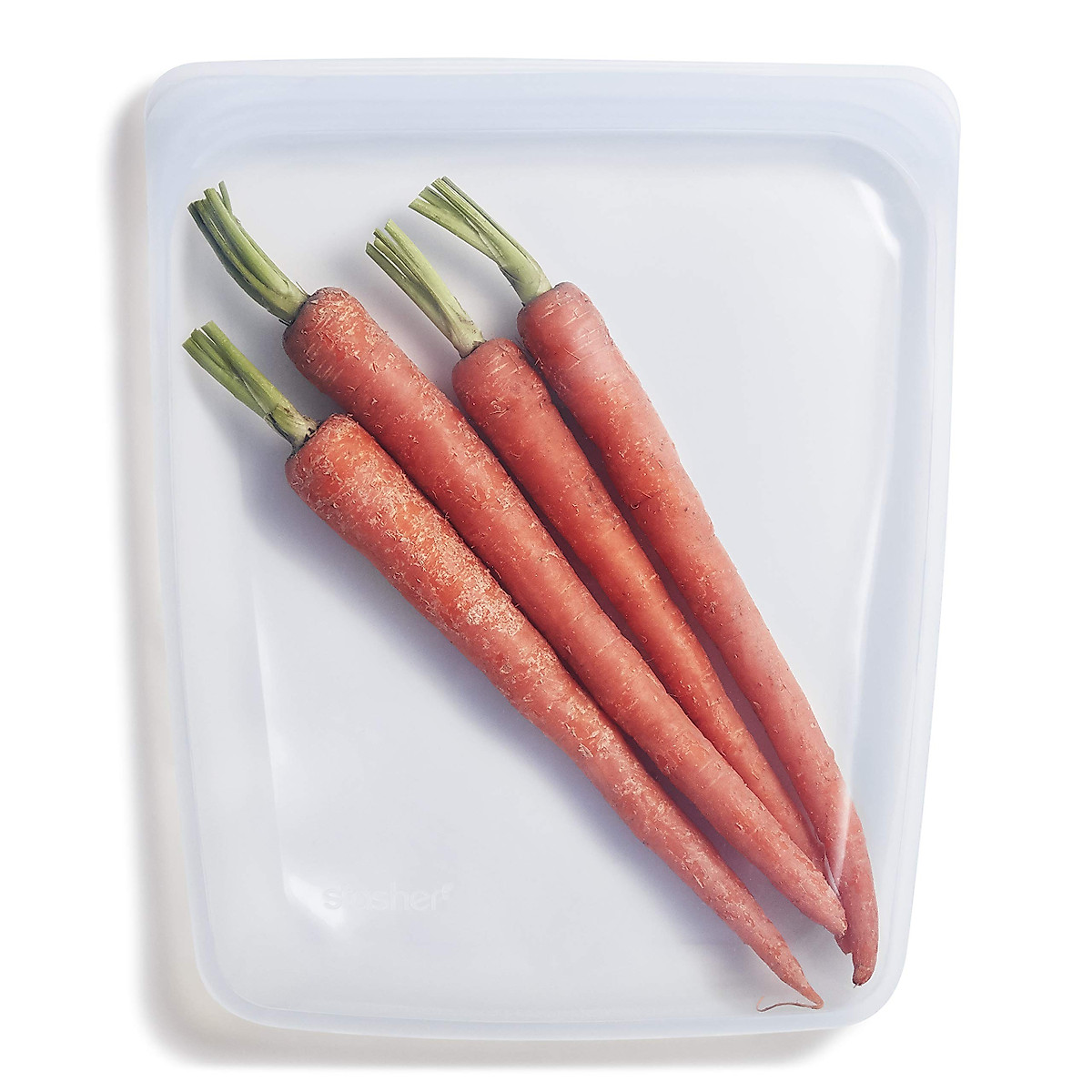 Stasher Silicone Reusable Storage Bag, 1/2 Gallon (Clear) & Silicone Reusable Storage Bag, Stand-Up Mini (Clear)