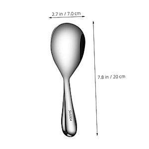GOOHOCHY Serving Spoon Japanese Rice Ice Cream Spoon Stainless Spatula Spoon Dish Spoons Mini Scoop Rice Scooper Food Home Large Dessert Spoon 304 Stainless Steel