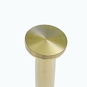 Ginxesh Modern Round Glass Dining Table for 4,40 Inch Small Round Dining Table with Gold Chrome Metal Legs,Circle Dining Table for Kitchen,Apartment(Gold, Table)