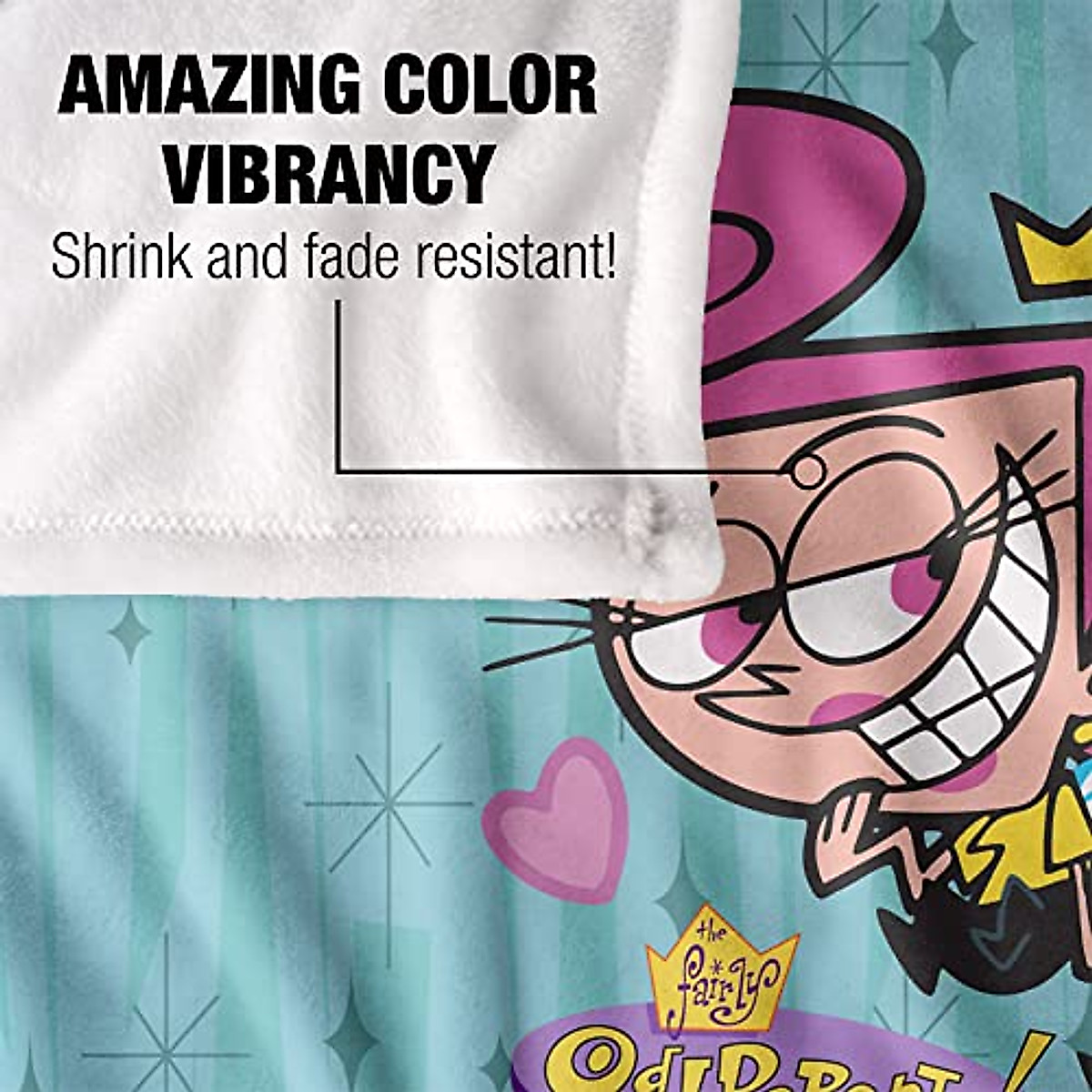 Fairly Odd Parents Blanket, 50"x60" Wanda and Cosmo in Love Silky Touch Super Soft Throw Blanket
