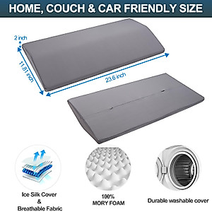 Lumbar Support Pillow for Sleeping Memory Foam Pillow for Back Pain Relief,Side, Back,Legs,Stomach Sleepers,Waist Support Cushion Pregnant Woman Hip Knee Spine Alignment Sciatic Nerve (Large Size)