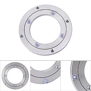 Heavy Duty Aluminium Alloy Rotating Bearing Turntable Turntable Round Dining Table Smooth Swivel Plate for Kaleidoscopes Tabletop Serving Trade Show Displays(4 inch*H8.5MM)