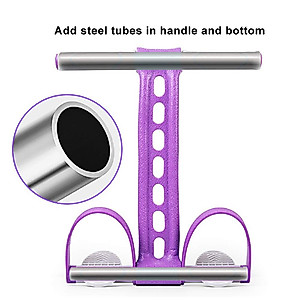 Yoga Pedal Resistance Band Elastic Pull Rope Fitness Sit-up Exercise Equipment at Home Gym Arm Abs Workout Equipment Leg Stretching Equipment Purple