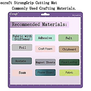 Ecraft Cutting Mat for Silhouette Cameo 3/2/1: 12X12inch Include one StrongGrip&Three StandardGrip&One LightGrip Cutting Mat Perfect for Silhouette Cameo Replacement for Crafts、Sewing and All Arts