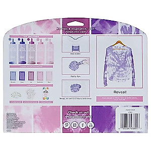 Tulip One-Step Tie-Dye Tiara Kit, Pink & Purple Fabric Dye, 5 Colors