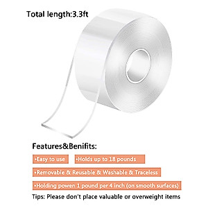 VAEHOLD Adhesive Acrylic Spice Rack with Nano Double Sided Tape Wall Mount Organizer Clear Wall Spice Rack With Shelf Ends for Kitchen Cabinet Door - 2 Pack 11 4/5‘’ Shelves