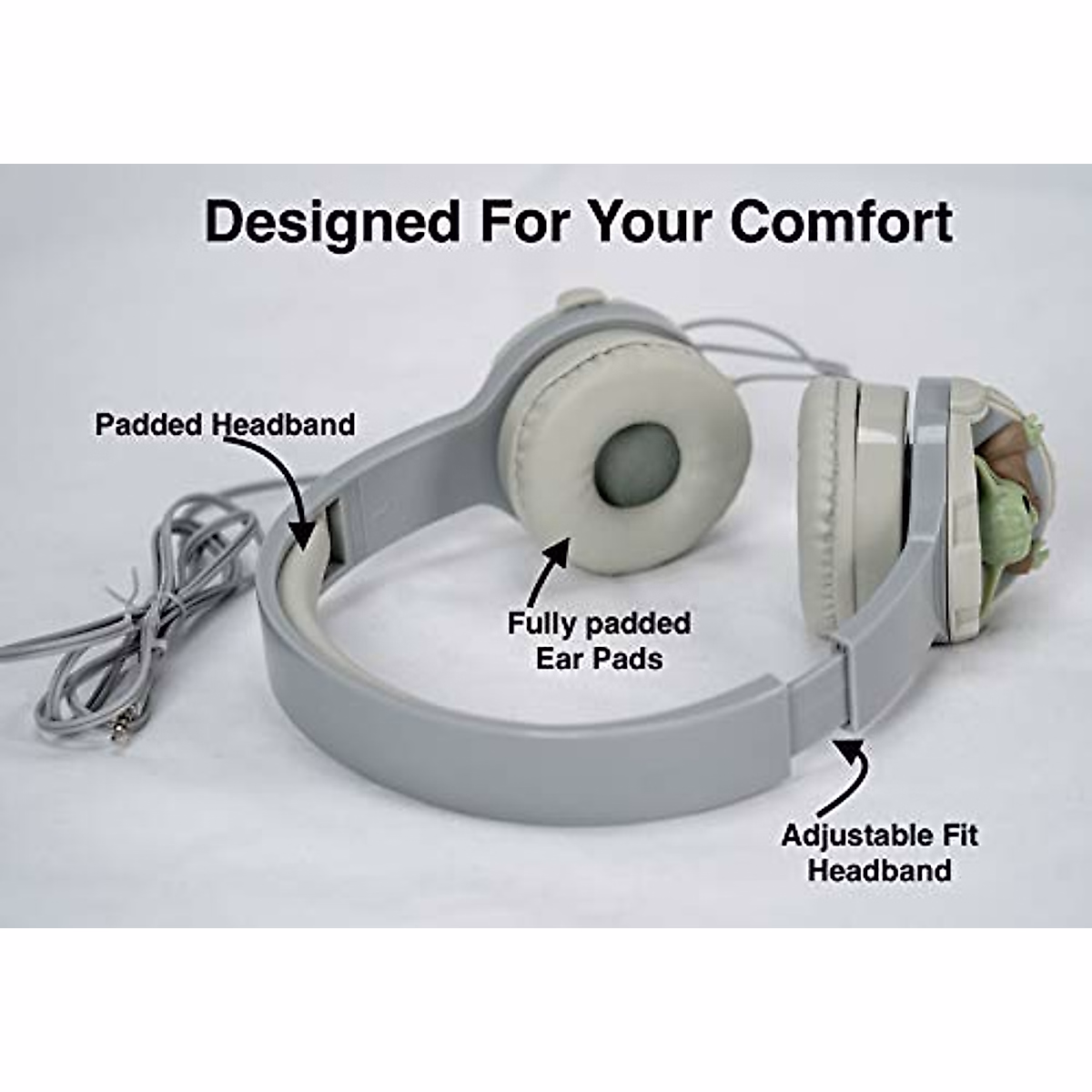 Star Wars The Mandalorian The Child - Baby Yoda Kids Headphones Wired Fully Padded and Adjustable Headband