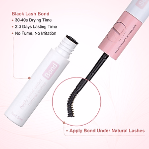 ALLOVE Lash Bond and Seal for Eyelash Extensions Cluster Lash Glue and Sealant for DIY Lash Extensions Strong Hold for 48-72 Hours Waterproof Lash Adhesive for Individual Lashes
