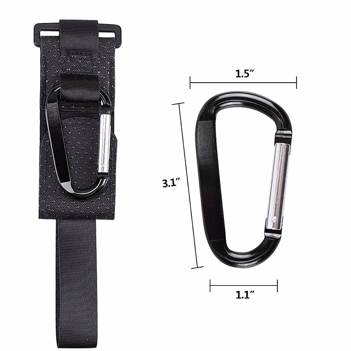 Topwon Strollers Hooks with Wrist Strap,Universal Handy Hook for Strollers/Walkers/Buggy -2Pcs