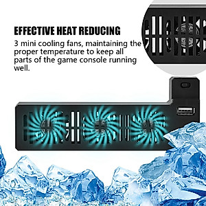 Zerone Cooling Fan Docking Station External Cooler Stand with 3 Cooling Fan Heat Reducing USB External Cooling Fan Side Mounted for ONE X Game Console Title