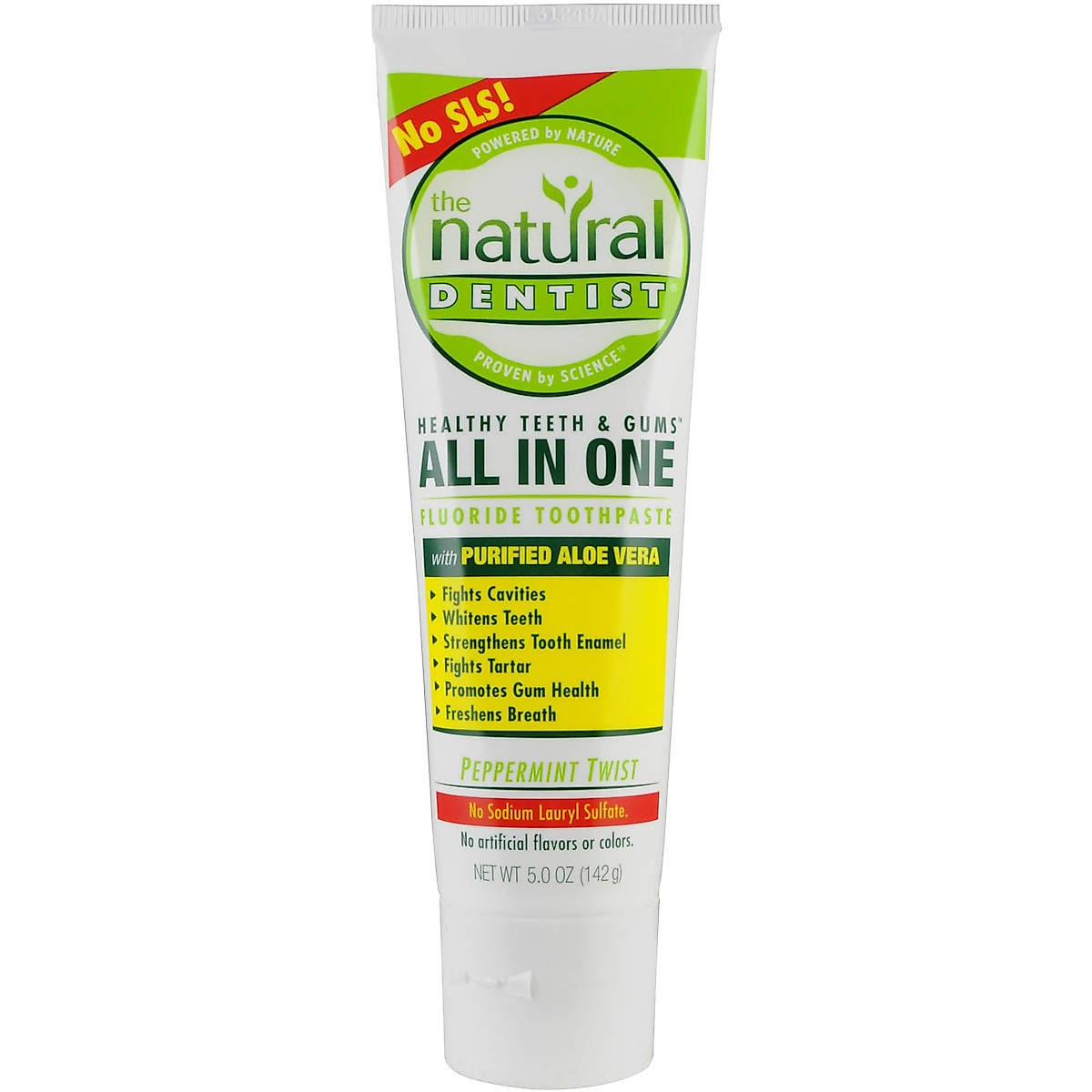 The Natural Dentist Healthy Teeth & Gums Whitening Plus Toothpaste, Peppermint Twist 5 oz (Pack of 2)2