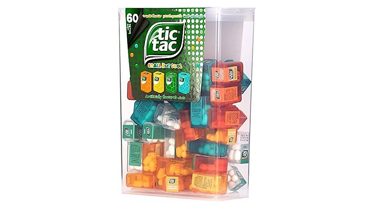 Tic Tac Mini Box Pack with 60 Fresh Flavors | Mint, Orange & Passion Fruit