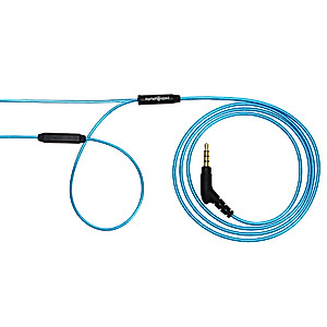 Symphonized ALN 2.0 Premium Genuine Wood In-ear Noise-isolating Headphones|Earbuds|Earphones with Innovative Shield Technology Cable and Mic (Metallic Blue)