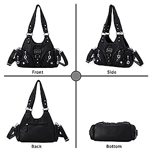 Angel Kiss Small Hobo Bags for Women Multi Pockets Purses Long Strap Handbags Adjustable Shoulder Bags for Everdayuse