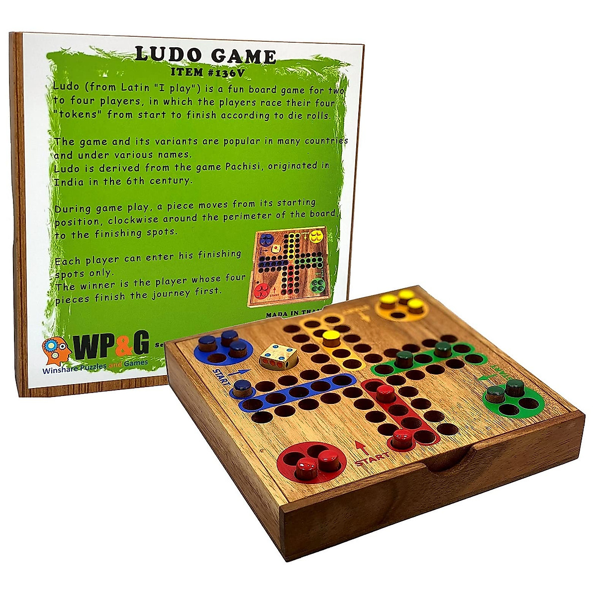 Ludo Game - Wooden Board Classic Strategy Fun Game