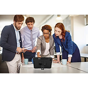 CTA Digital Protective Kickstand Case - CTA Impact-Resistant Protective Hard Case with Built-in 360° Rotatable Grip Kickstand for Samsung S6 Lite Tablets (PAD-PCGKS6L), Black