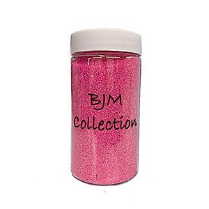 BJM Collection 100 Grams Fine Glitter Powder Bottle Art Craft (Hot Pink)