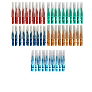 N Noble One 50Pcs Interdental Slim Brushes 0.7-1.2mm Dental Brushes Between Teeth Gum Flosser Picks Tooth Cleaning Tools for Children and Adult