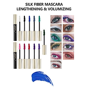 Dark Light Purple Mascara Volume and Length-2PCS Waterproof Voluminous Tubing Colored Mascara for Eyelashes,Lengthening Curling Liquid Lash Extensions Colorful mascara, Christmas Makeup Gift for Women