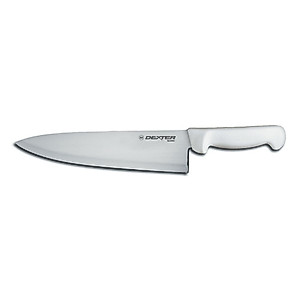 Basics P94831 10" Wide White Cooks Knife with Polypropylene Handle