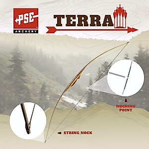 PSE ARCHERY Terra Longbow-Wood-Arrow-Set - Right Hand - 64-45