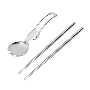 JTLB Microwave Noodle Bowl with Chopsticks and Spork 1200ml 304 Stainless Steel Portable Ramen Cooker Bowl with Lid for Office (Black)