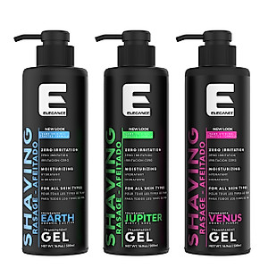 E Elegance Barber Accessories - Transparent Shaving Gel For Men Or Women, Aquatic/Acive Earth Fragrance - The Ultimate Shaving Solution For A Smooth, Irritation-Free Experience, 4.2 Pounds
