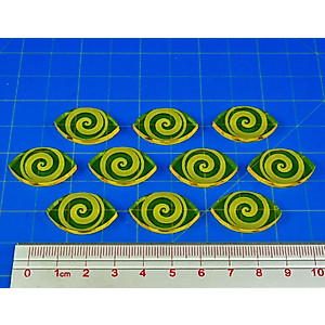 LITKO Cthulhu Focus Tokens | Arkham Horror | Eldritch Horror | Transparent Yellow (10)