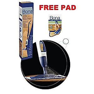 Pro Series Hardwood Floor Mop with 33 oz Cartridge WITH FREE APPLICATOR PAD by Bona
