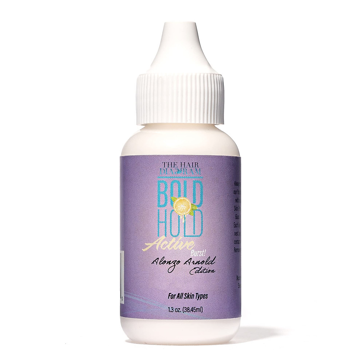The Hair Diagram - Bold Hold - Active Burst - Alonzo Arnold Edition - Strong Hold Glue for Wigs and Hair Systems - Lemon Scent - Non Toxic - No Latex - 1.3oz
