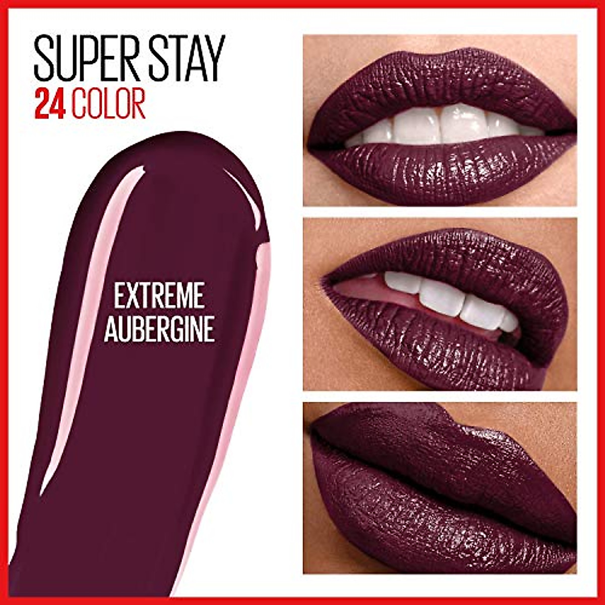 Maybelline SuperStay 24, 2-Step Liquid Lipstick, Extreme Aubergine