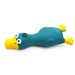 SICOPEE 3PCS Dog Squeaky Toys, Dog Small Screaming Chicken Toys, 6.6" Long Soft Rubber Chew Molar Dog Toys for Puppy Small Medium Dogs