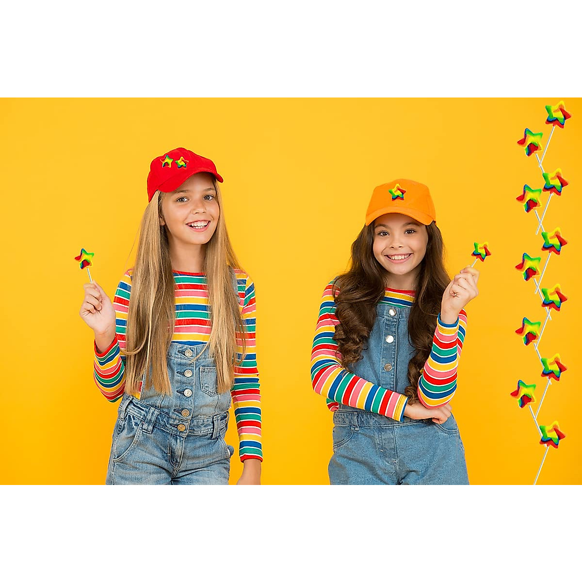 Rainbow Swirl Lollipops (12-Pack) 12 Gram, Star Design Sucker Candy, Rainbow Star, Mixed Fruit Flavor, Individually Wrapped (12-Pack)