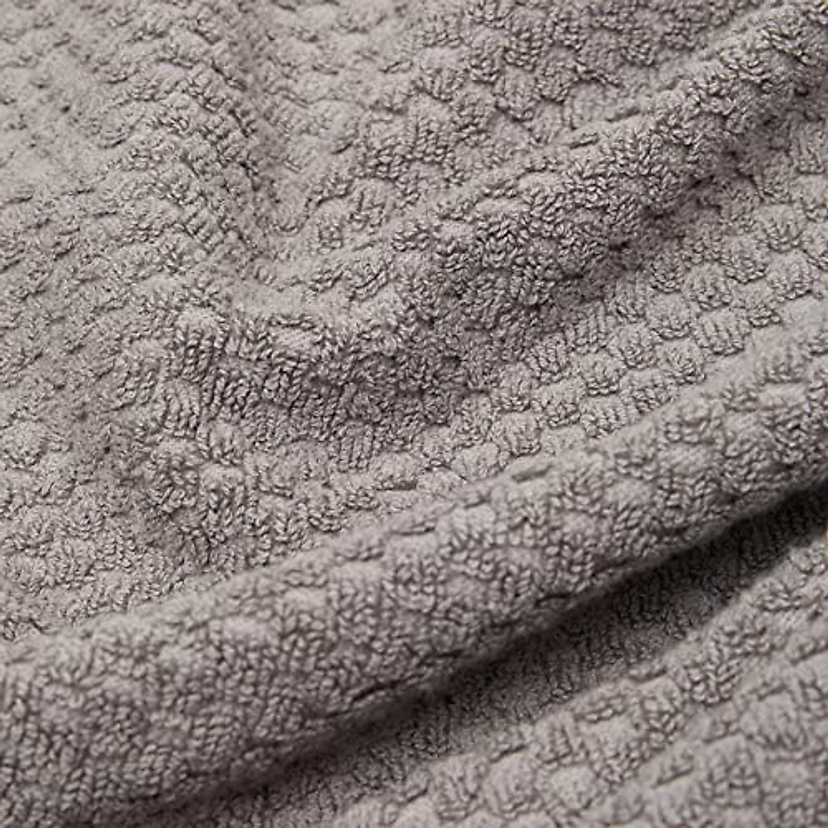 Amazon Basics Odor Resistant Textured Wash Cloth, 12 x 12 Inches - 12-Pack, Dark Gray