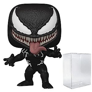 POP Marvel: Venom 2 Let There Be Carnage - Venom [Eddie Brock] Funko Vinyl Figure (Bundled with Compatible Box Protector Case), Multicolored, 3.75 inches