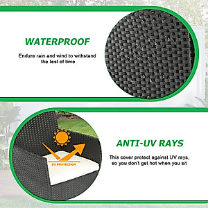 FDW Patio Furniture Sets Outdoor Wicker Bistro Set Rattan Chair Conversation Sets Garden Furniture for Yard Backyard Lawn Porch Poolside Balcony (3 Pieces, Black and Beige)