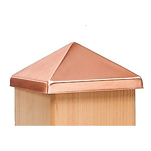 4x4 Post Point Cap - Solid Copper (3-1/2" x 3-1/2")