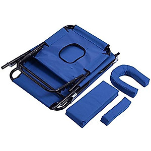 ReunionG Folding Bench Chair with A Hole for Face Down, Adjustable Chaise Lounge Chair with 4-Level Reclining Positions and Removable Pillows, Outdoor Recliner Chair for Beach, Pool, Lawn and Patio