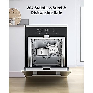 Cat Water Fountain Stainless Steel, 84Oz/2.5L Pet Water Fountain Cat Dog Water Dispenser with Water Level Window and Ultra Quiet Pump for Cats and Dogs