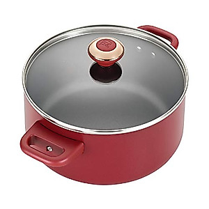 Paula Deen Signature Dishwasher Safe Nonstick Cookware Pots and Pans Set, 17 Piece, Red