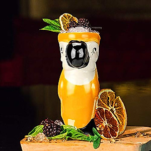 Tiki Mugs Cocktail Set of 8 - Ceramic Tiki Mugs Hawaiian Party Cute Exotic Cocktail Glasses Hawaiian Tiki Mug - TKSET0080 (8pcs)