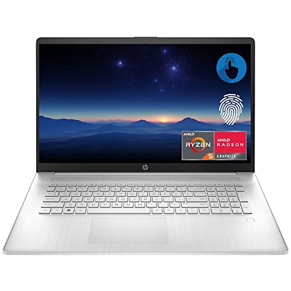 HP 17 Laptop, 17.3" HD+ Touchscreen, AMD Ryzen 5 5625U, 16GB DDR4 RAM, 1TB PCIe SSD, Wi-Fi, Backlit Keyboard, Fingerprint Reader, HDMI, Windows 11 Home, Silver¡­