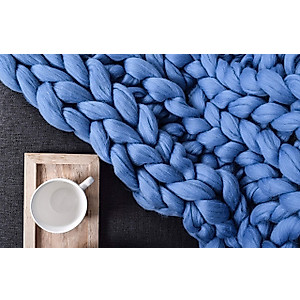 Chunky knit blanket Chunky blanket Merino wool blanket Giant throw Chunky Merino wool blanket Plaid Home decor Christmas gift Christmas present Interior design