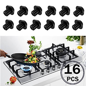 WB2K101 Pack of 16 Gas Range Surface Burner Grate Rubber Pad Set Replacement for GE,Hotpoint,Kenmore,Compatible with General Electric Replaces WB02K0101 247410 AP2622260 PD040035 PS241358 WB02K0101