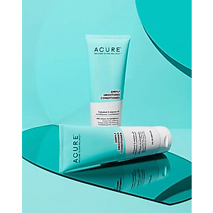 Acure Simply Smoothing Conditioner - & Marula Oil | 100% Vegan | Performance Driven Hair Care | Smooths & Reduces Frizz | White/Blue, Coconut Water, 8 Fl.Oz