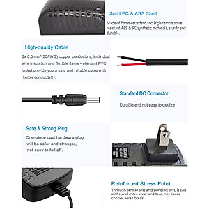 MTYTOT 25.2V 1000mA Power Supply Adapter 25.2v ac/dc Adapter 100-240V Input AC to DC 25.2 Volt 1A 800mA 450mA Power Adapter Transformer 5.5mmx2.5mm US Plug