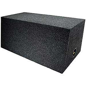 American Sound Connection Car Audio Dual 12" Sealed Subwoofer Rear Angle Sub Box Enclosure 5/8" MDF Wood