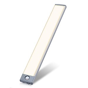 PRIORARE Closet Light 54 LED Motion Sensor Under Cabinet Lighting, 2500mAh Rechargeable Ultra Thin Magnetic Closet Lighting, 350lm Led Wireless Lights for Kitchen, Stairs, Bedroom(Warm White, 1Pack)