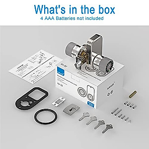 Double Sided Keypad Door Knob with Dual Cylinders and Key Alike, iuknob Keyless Entry Smart Door Lock for Entrance, Fence, Gate, Swimming Pool,Waterproof and Weatherproof for Outdoor & Interior Door.