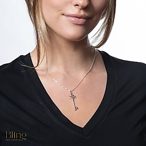 Bling For Your Buck Sterling Silver Chain Necklace for Women and Men | Thin Italian Box Chain 0.7mm 925 Silver Necklace Chain | Choose Length 14 inch - 40 inch | 22 inch Size